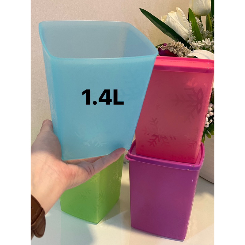 🔥READY STOK🔥[ORI 💯] Tupperware Snowflake Cool Square Round 1.4L (1pc ...