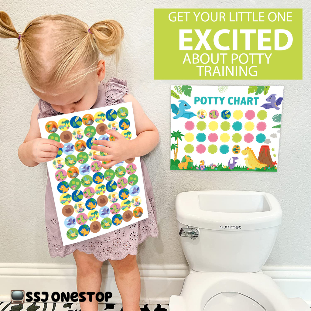 Waterproof Cute Potty Training Sticker Habit Reward Sticker Set Award ...