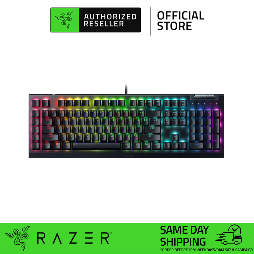 Razer BlackWidow V4 X Mechanical Full Size Chroma RGB Gaming Keyboard ...