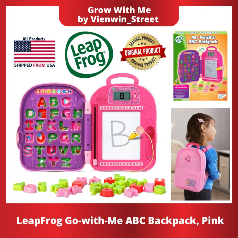 LeapFrog Go-with-Me ABC Backpack, Pink | Kids Education Toys Alphabet ...
