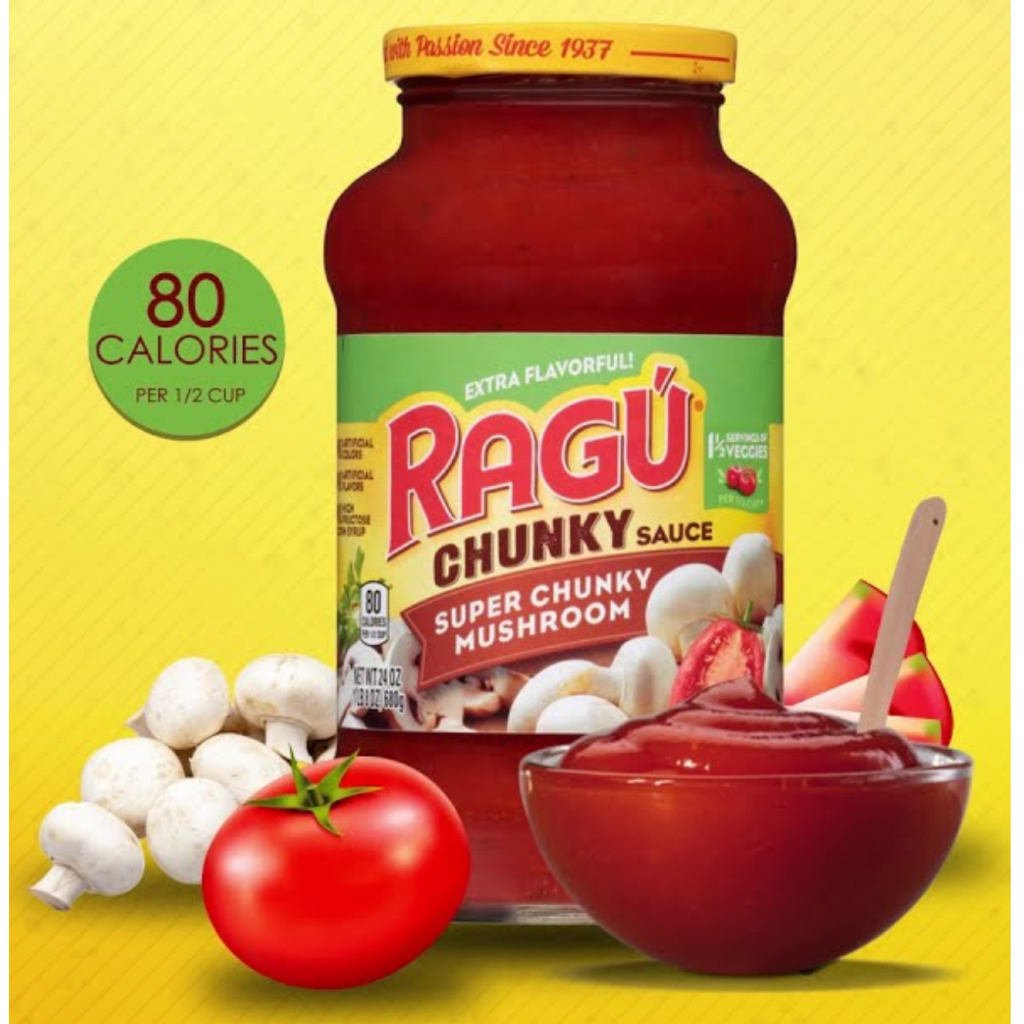 Ragu Super Chunky Mushroom Pasta Sauce, 680g (Assorted) | Shopee Malaysia