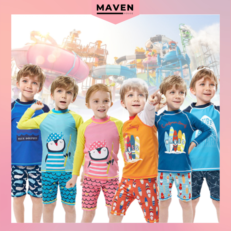[MAVEN] Swimming Suit Kids Boy Girl Swimwear Swimsuit 2-12 Yrs | Shopee ...