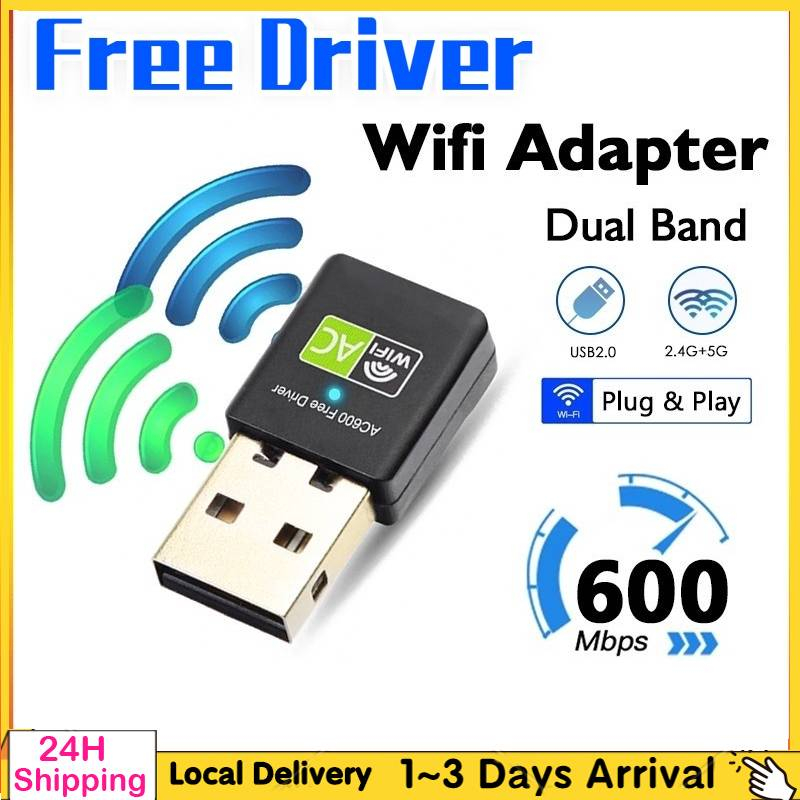 💥Free Driver Wifi Adapter Wifi Adapter 600Mbps Dual-band 5G+2.4Ghz ...