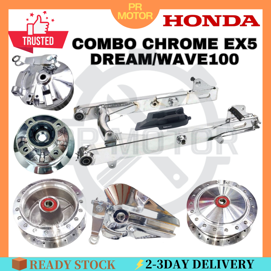 EX5 DREAM WAVE100 COMBO SET SWING ARM CHROME BUYUNG HUB PANEL SPOCKET ...