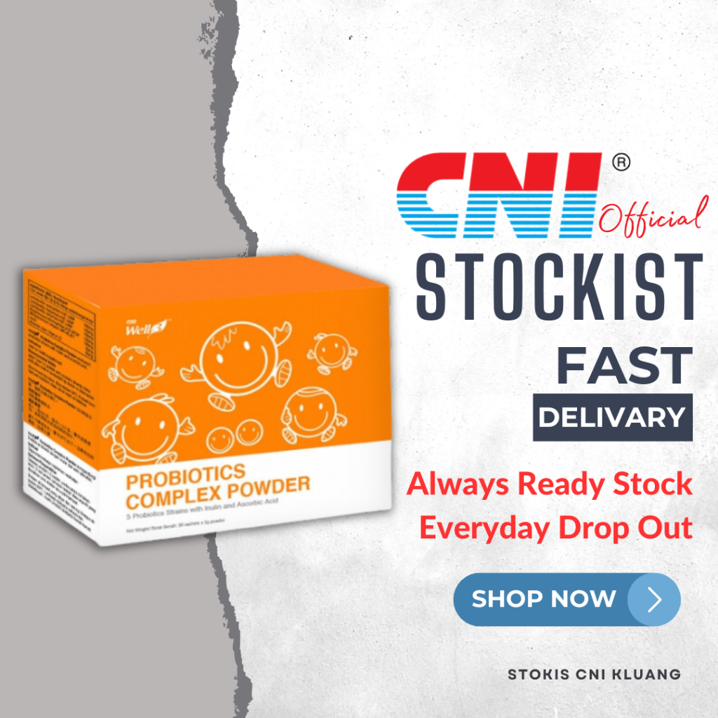 CNI Probiotics Complex Powder, Serbuk Probiotik, 30 sticks x 2g - Baik ...