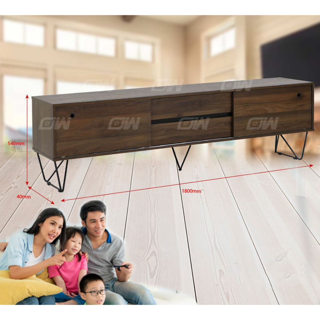 Loven 6 Feet TV Cabinet / Hall Cabinet / Lounge Cabinet / Display ...