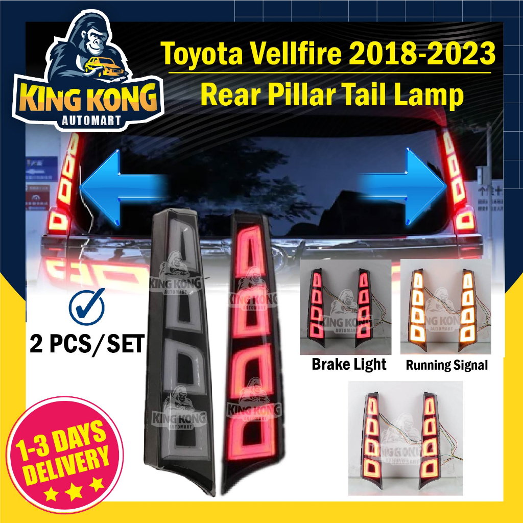 Toyota Vellfire Agh30 2018-2023 Rear pillar light Window Decorative ...