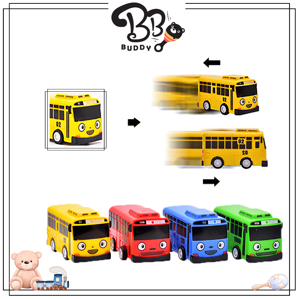 BB BUDDY 4pcs TAYO BUS the Little Bus Toys Set Tayo Bas Mainan Tayo Bus ...