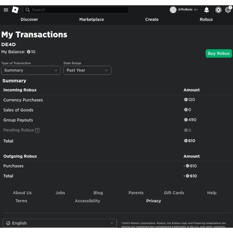 ROBLOX ACCOUNT FOR SALE!!! (RARE USERNAME) | Shopee Malaysia