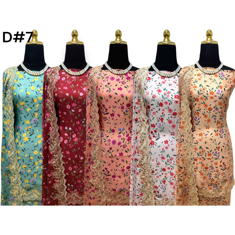 KAIN PASANG SULAM SB LINE PRINTED KAIN ELA SULAM BIKU LACE EMBROIDERY ...