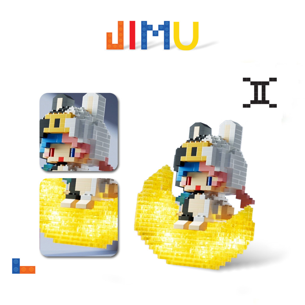 JIMU Zodiac Sign Block Series W2253 Moon Gemini Building Block Interior ...