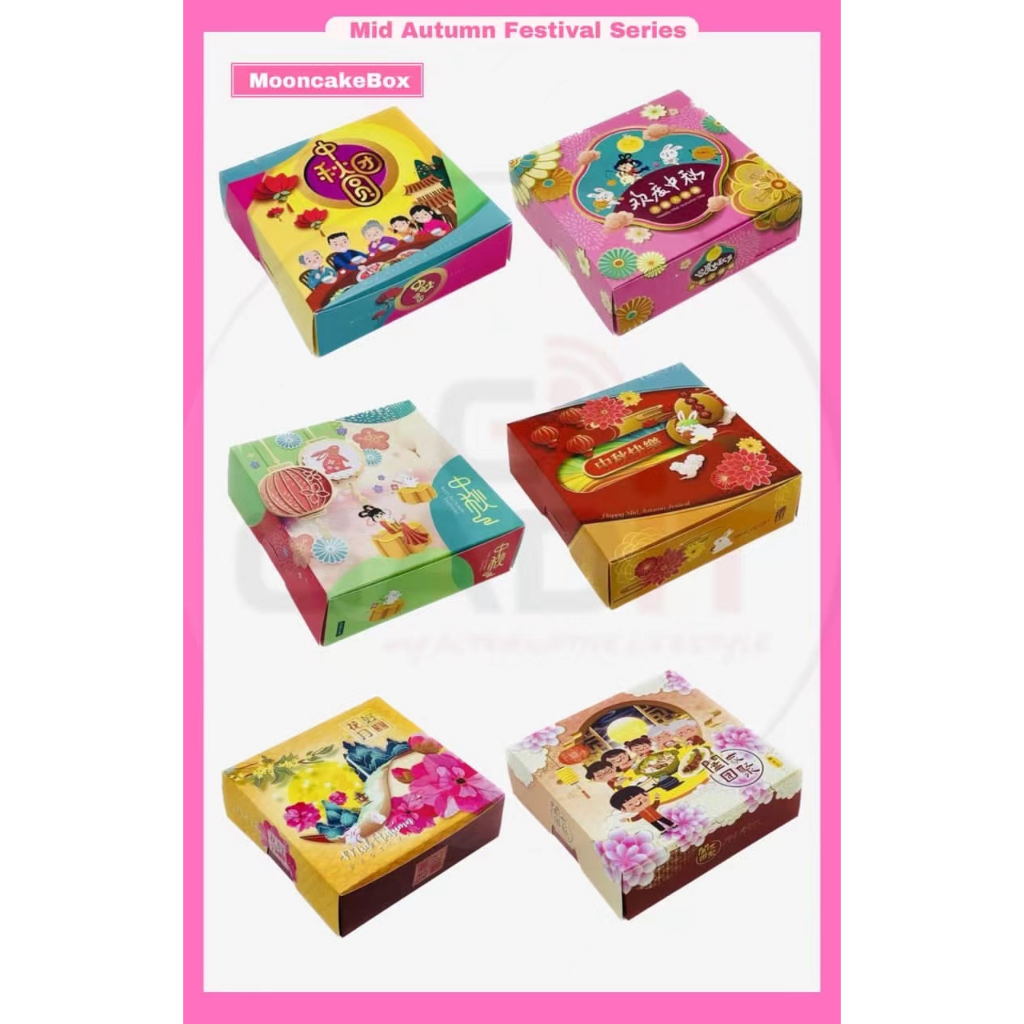 Mooncake Box 4s (月饼盒四粒装) Traditional/Jelly Moocake Box | Shopee Malaysia