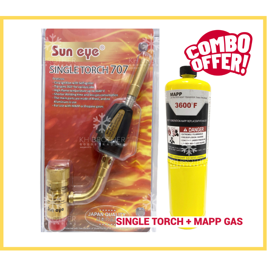 [COMBO] Welding Torch & Mapp Gas 3600F (400g) for Welding Copper ...