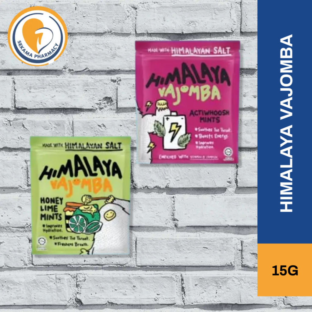 HIMALAYA VAJOMBA CANDY 15G (ACTIWHOOSH MINTS/ HONEY LIME MINTS) [EXP: 6 ...