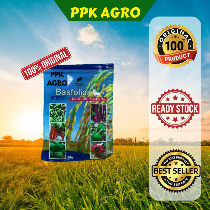 Basfoliar K (20gm/pack) Baja Bunga Buah 10-0-35-5+3% ZN Behn Meyer Baja ...