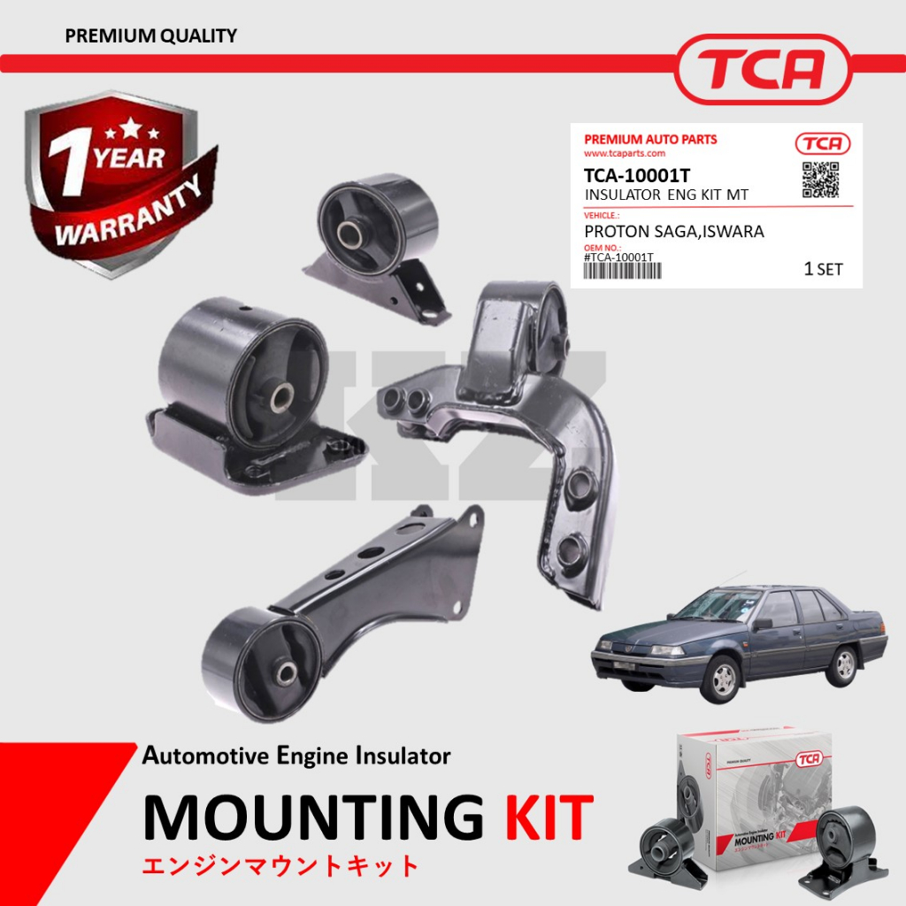 PROTON SAGA / ISWARA 1.3 1.5 MANUAL ENGINE MOUNTING KIT TCA 1SET 4PCS ...