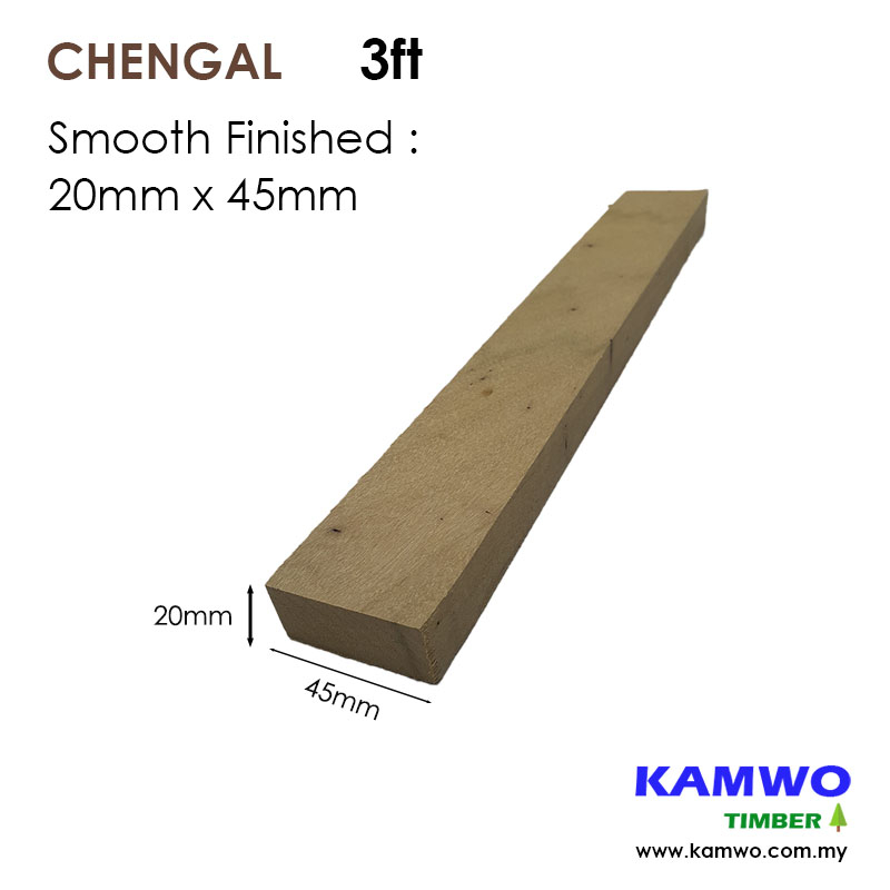 Chengal Timber (Rough, S4S, E4E, E2E) - 1" x 2" x 3ft - ( Kayu Cengal ...