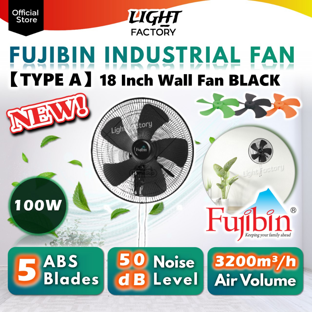 【SIRIM】FUJIBIN Heavy Duty Industrial Fan/ Wall Fan/ Floor Fan/ Stand ...