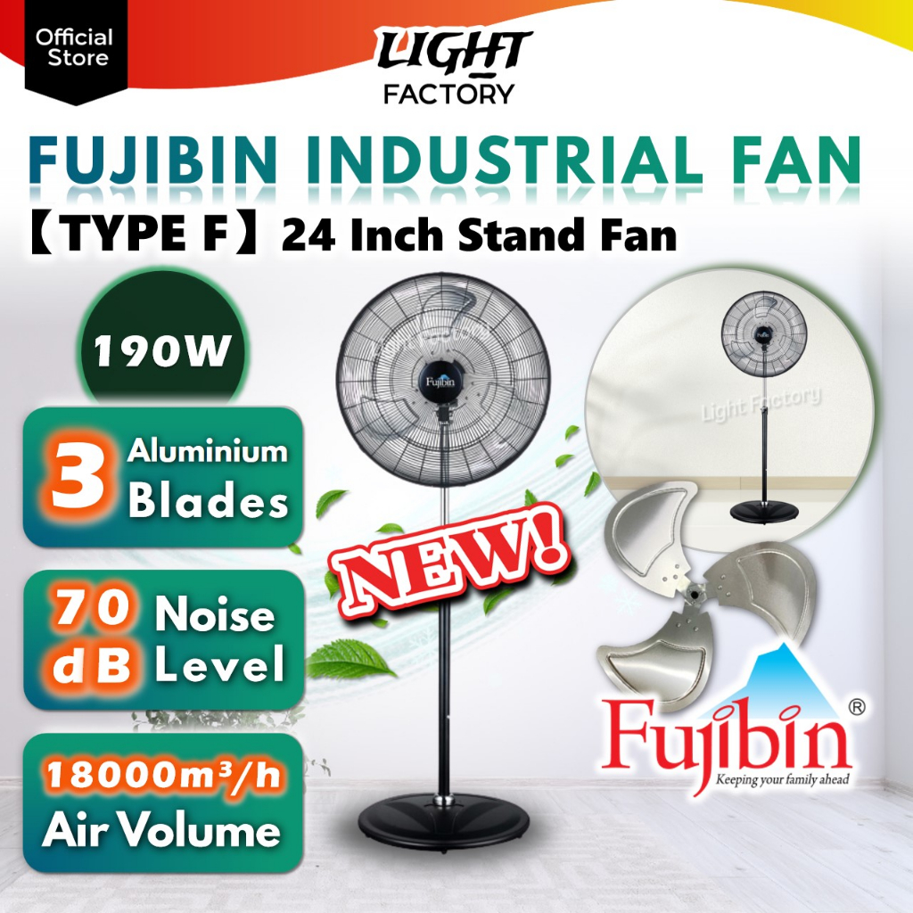 【SIRIM】FUJIBIN Heavy Duty Industrial Fan/ Wall Fan/ Floor Fan/ Stand ...