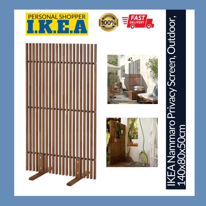 IKEA Nammaro Privacy Screen Room Divider Movable Portable Outdoor ...