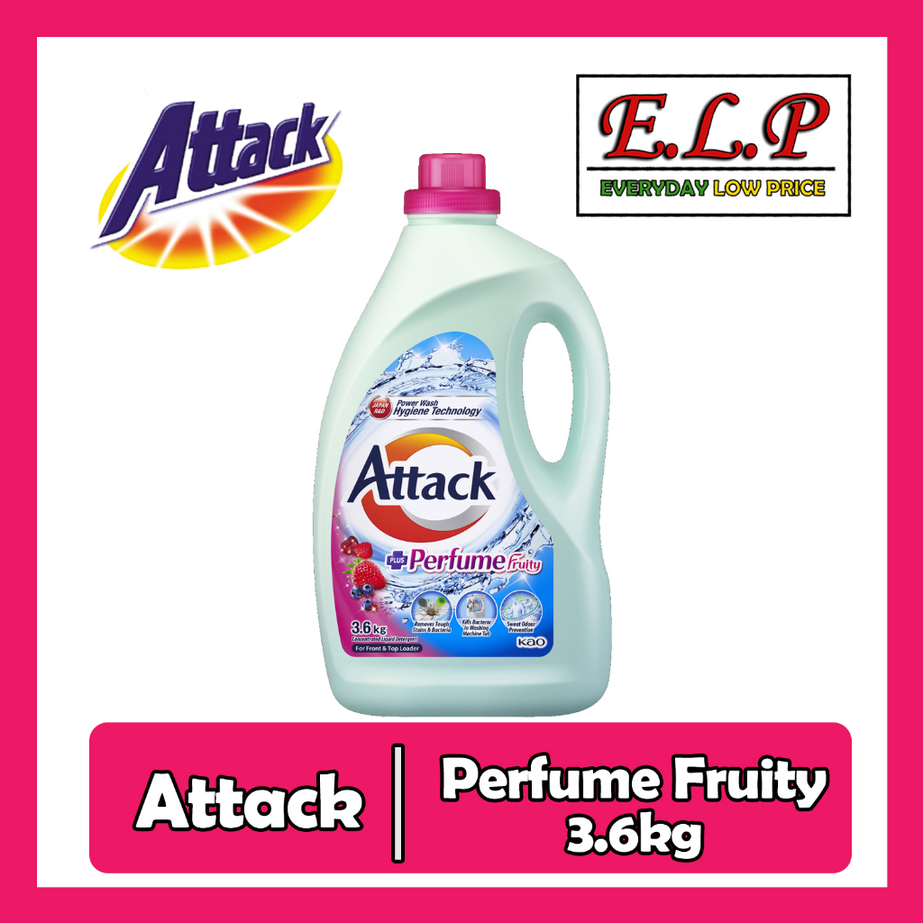 Attack Liquid Detergent 3.6kg (LIMITED 2 BOTTLES IN 1 ORDER) | Shopee ...