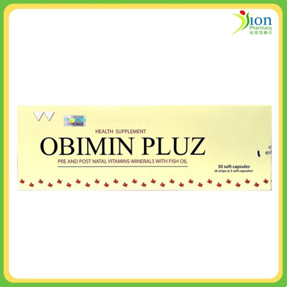 OBIMIN PLUZ WITH DHA & EPA SOFT CAPSULE 30S | Shopee Malaysia