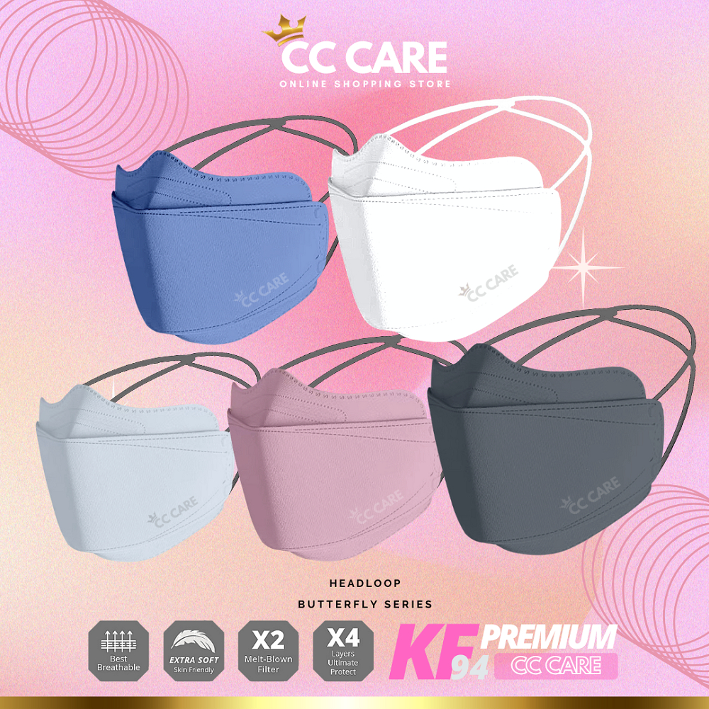 Hijab Butterfly KF94 Face Mask CC Care Adult Head loop Ear loop 10pcs ...