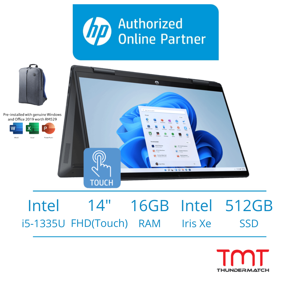 HP Pavilion X360 14-ek1038TU 2 in 1 Laptop (Space Blue) | i5-1335U ...