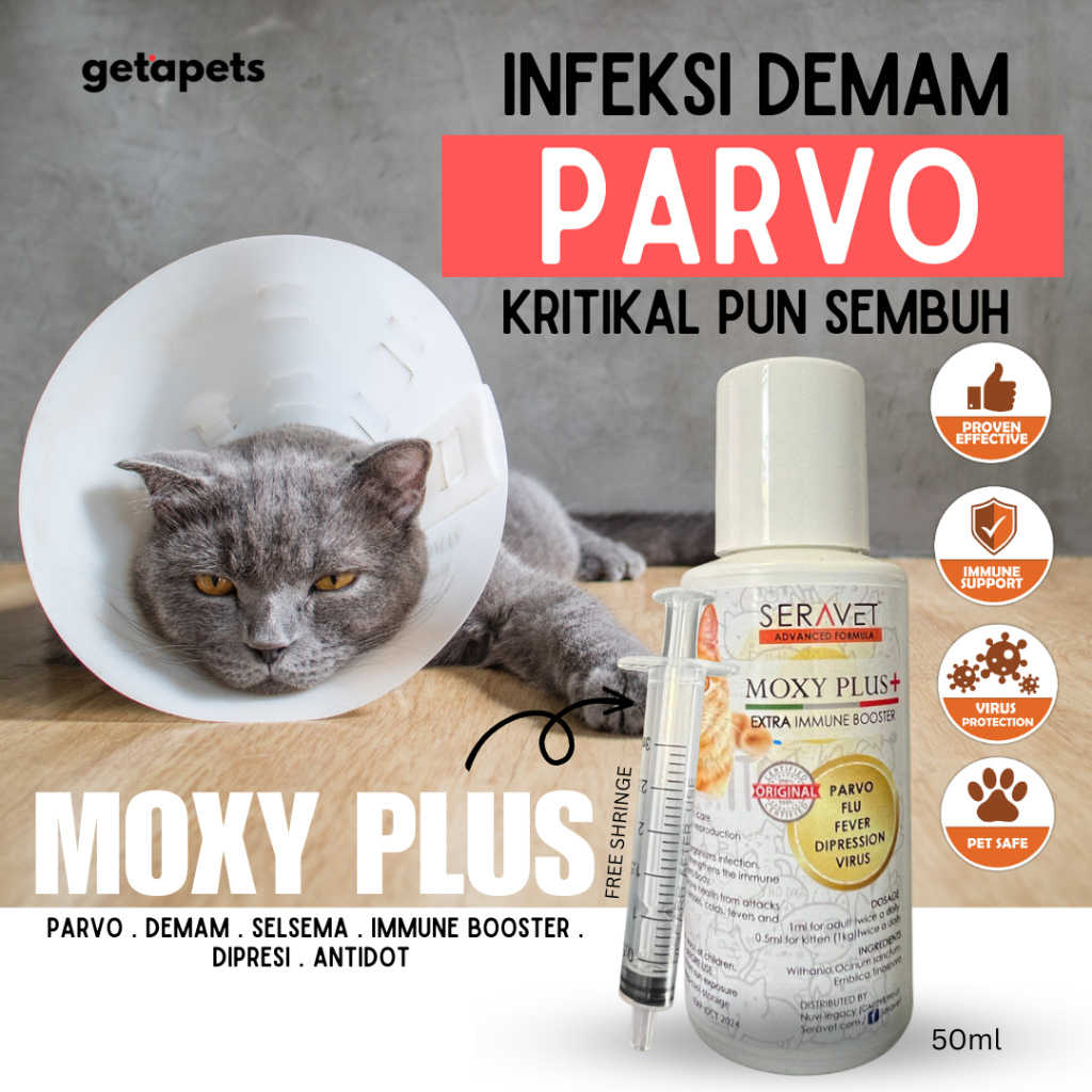 Moxyplus Ubat Demam,Selsema, Parvo, Jangkitan Virus & Immune Booster ...