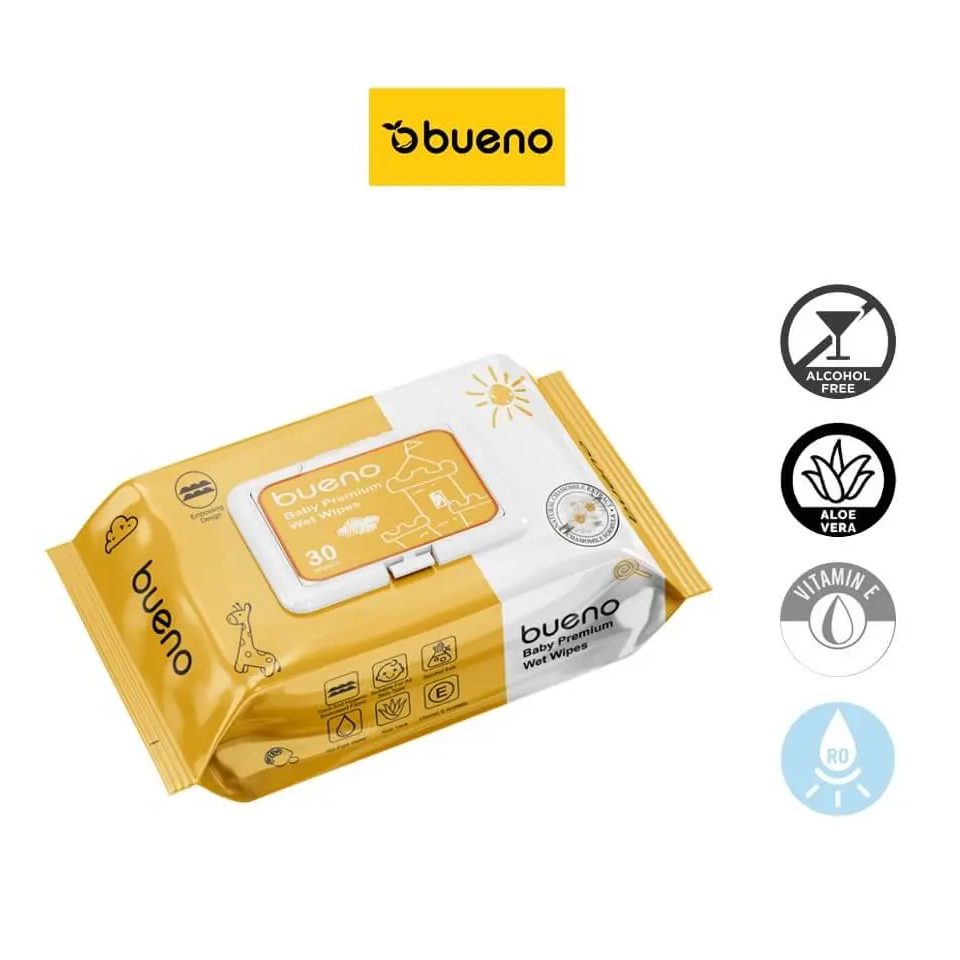 BNB Bueno Premium Chamomile Extract Nature Wet Wipes (30 Pcs) | Shopee ...