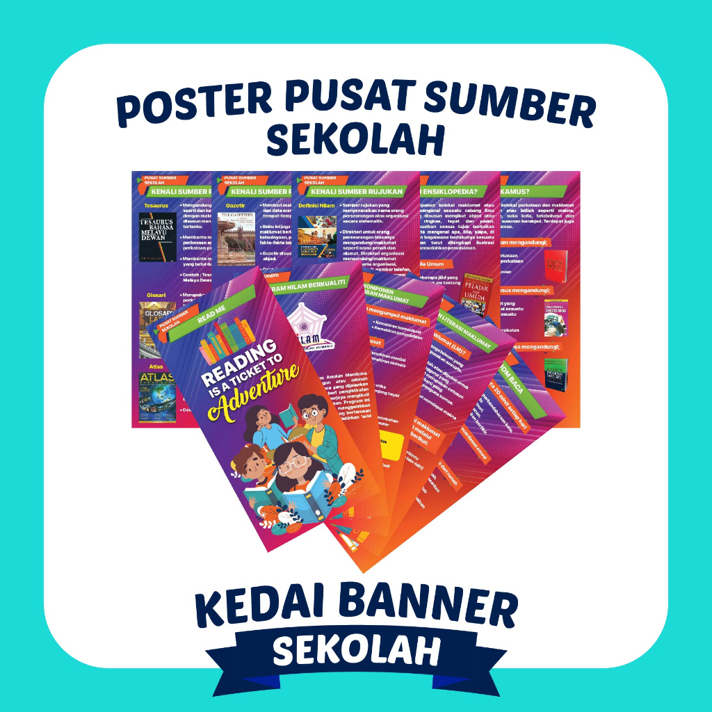 Poster Keceriaan Pusat Sumber Sekolah | Set Keceriaan PSS | Pusat ...