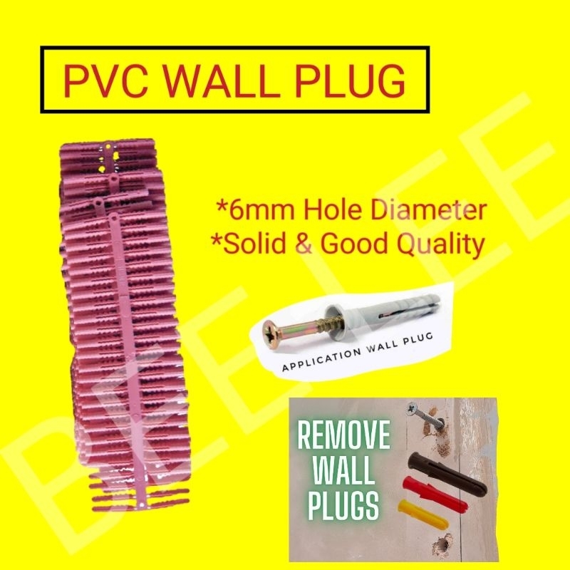 PVC WALL PLUG (RED/GREY) | Shopee Malaysia