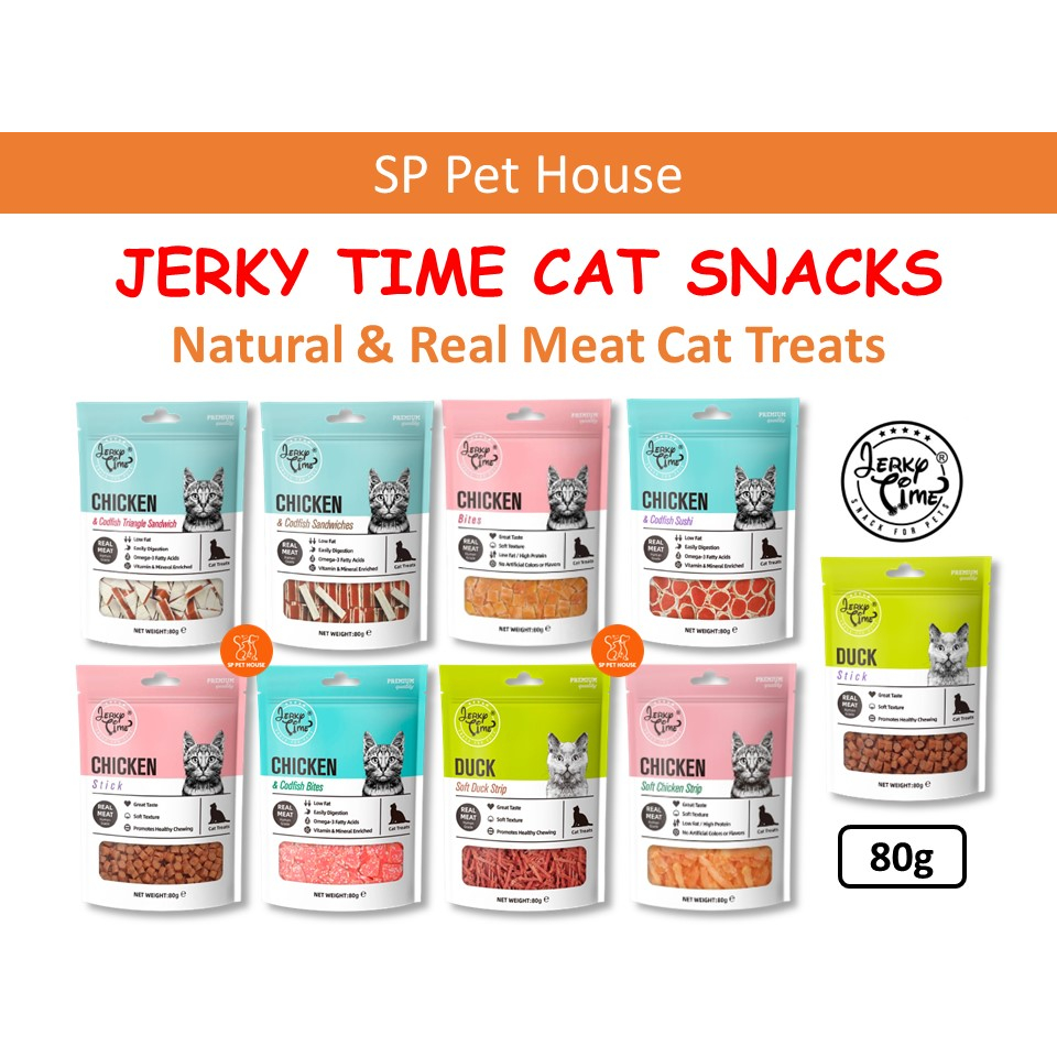 Jerky Time Cat Treats Cat Snacks 80g / Chew Meaty Bites For Cats ...