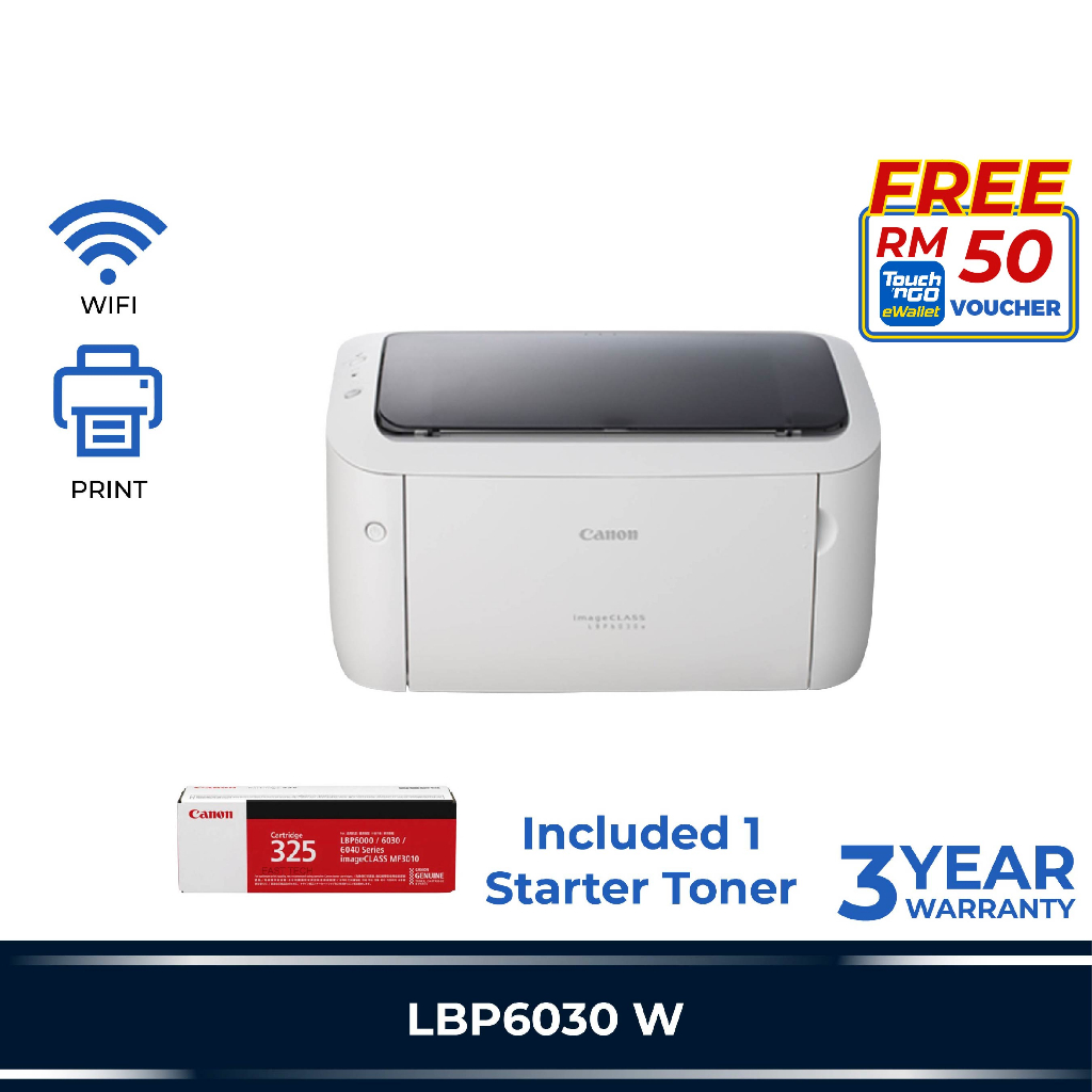 Canon LBP6030 Canon LBP6030W WIFI PRINTER LASER PRINTER SINGLE FUNCTION MONOCHROME CANON CART ...
