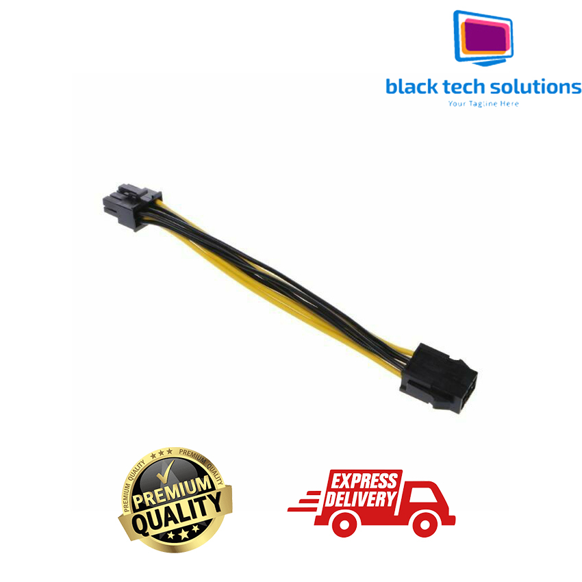 PCI Express 6pin Female to 8-pin Male Pci-e Video Card Power Adapter ...