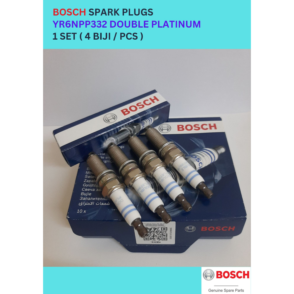 100% GENUINE BOSCH Spark Plug YR6NPP332 DOUBLE PLATINUM for Mercedes C ...