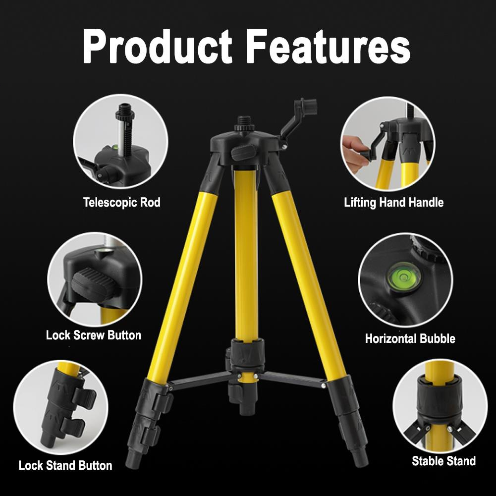 KEELAT 5 Lines 6 Point Adjustable Laser Level 360° Rotary Cross Self ...