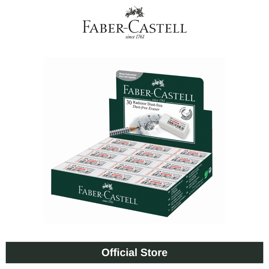 [Faber-Castell] Dust-Free Eraser Imprint - 7086-30 White / Pastel (Box ...