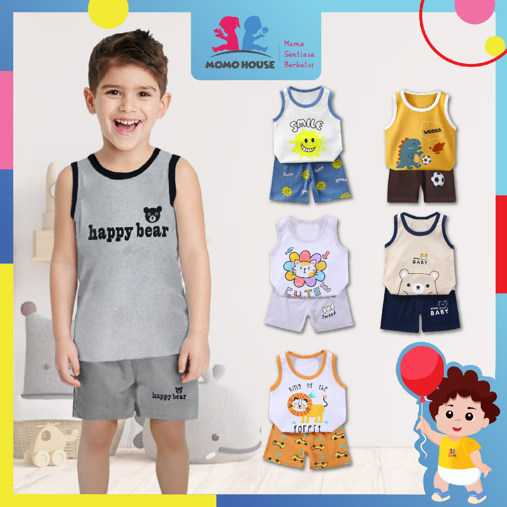 Kids Singlet Baby Boy Baju Singlet Baby Clothes Set Singlet Baby Girl ...