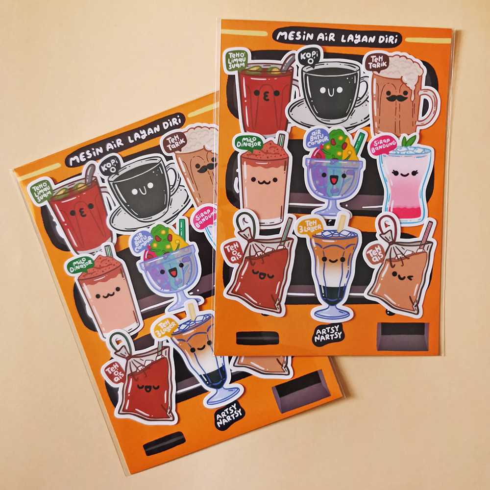Waterproof/Vinyl Sticker Pack - Drinks | Shopee Malaysia