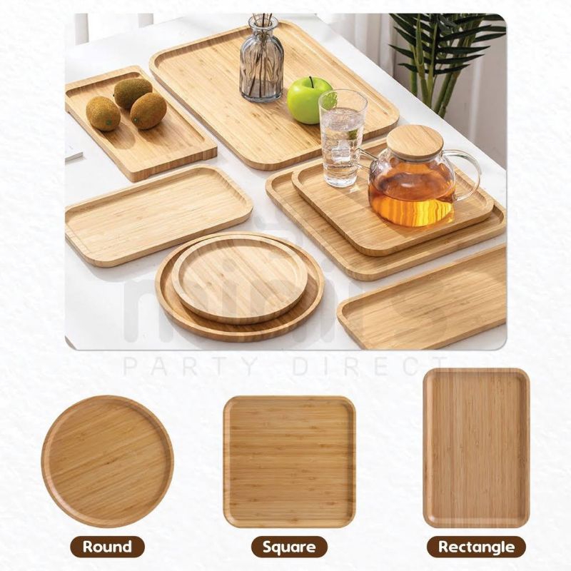 WOODEN FOOD TRAY | FOOD PLATE | PINGGAN KAYU VIRAL | Shopee Malaysia