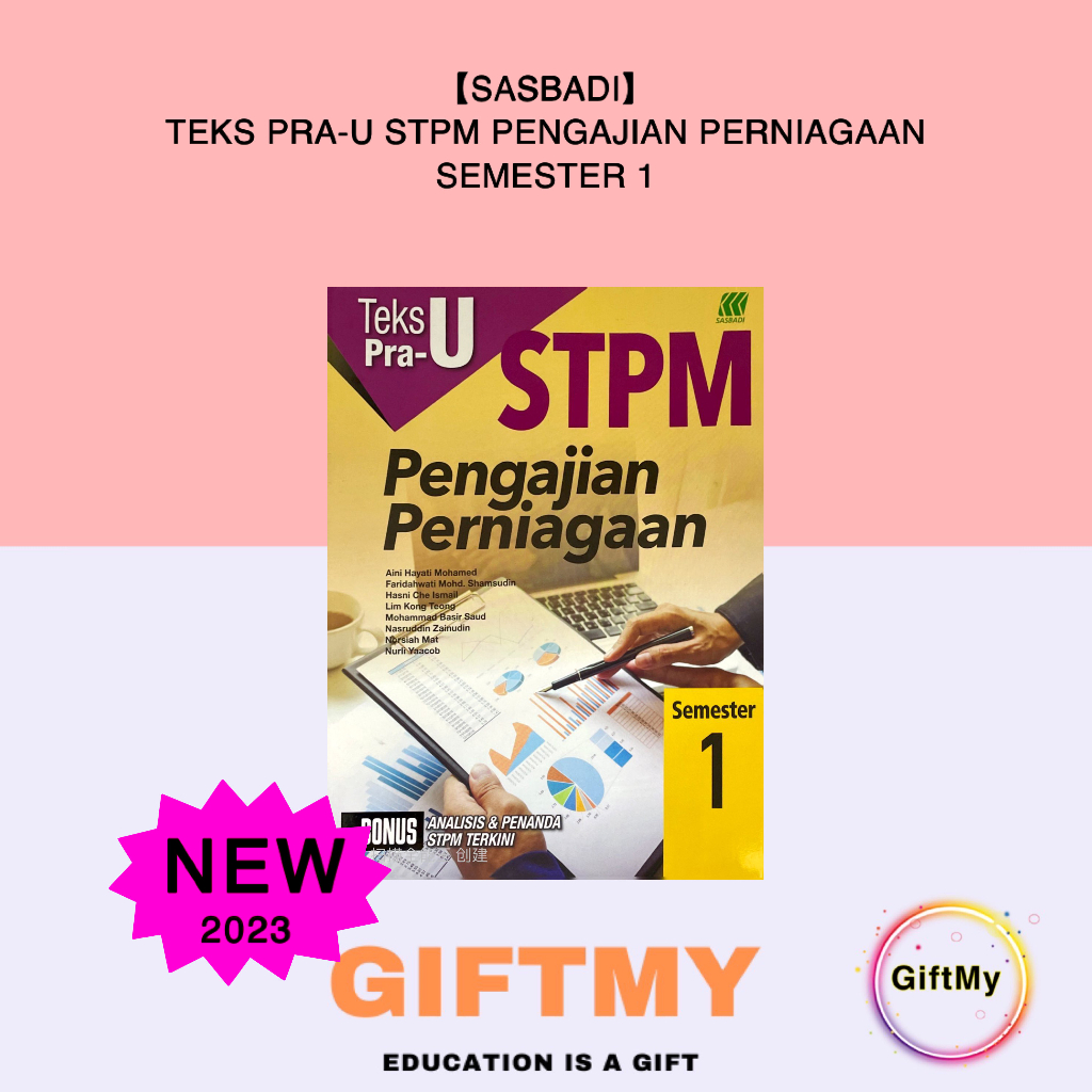 【Sasbadi】Buku Rujukan: Teks Pra-U STPM Semester 1 Pengajian Perniagaan Edisi 2023 | Shopee Malaysia