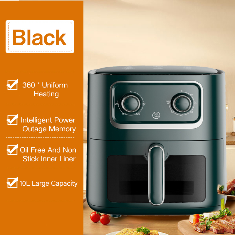 [Freeshipping] Qbrand Air Fryer 6L 10L 2400W 1400W Oil Free Large ...
