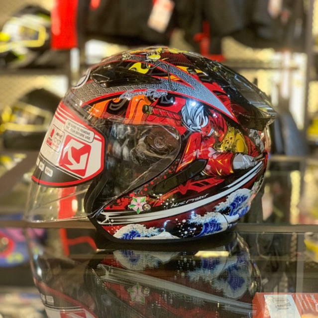 NHK SAMURAI DUAL VISOR GLOW IN THE DARK HELMET LIMITED EDITION | Shopee ...