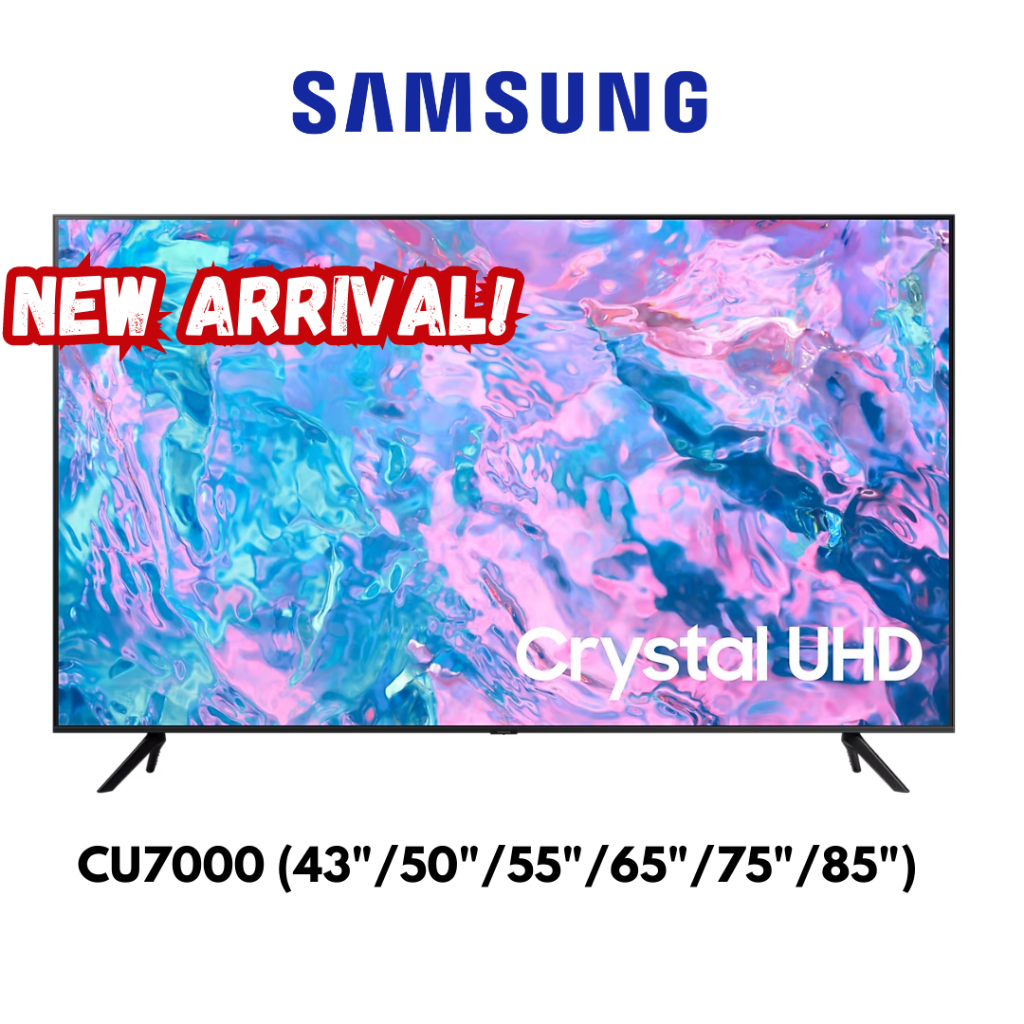 SAMSUNG CRYSTAL UHD 4K SMART TV CU7000 (43"/50"/55"/65"/75"/85") [READY STOCK]-2 YEARS WARRANTY ...