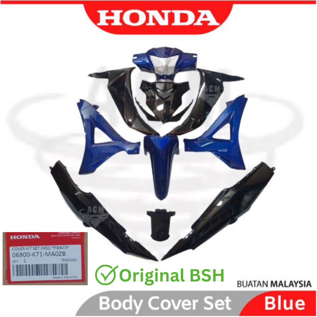 HONDA Wave Alpha V4 Full Body Cover Set Coverset Kosong Color Parts ...