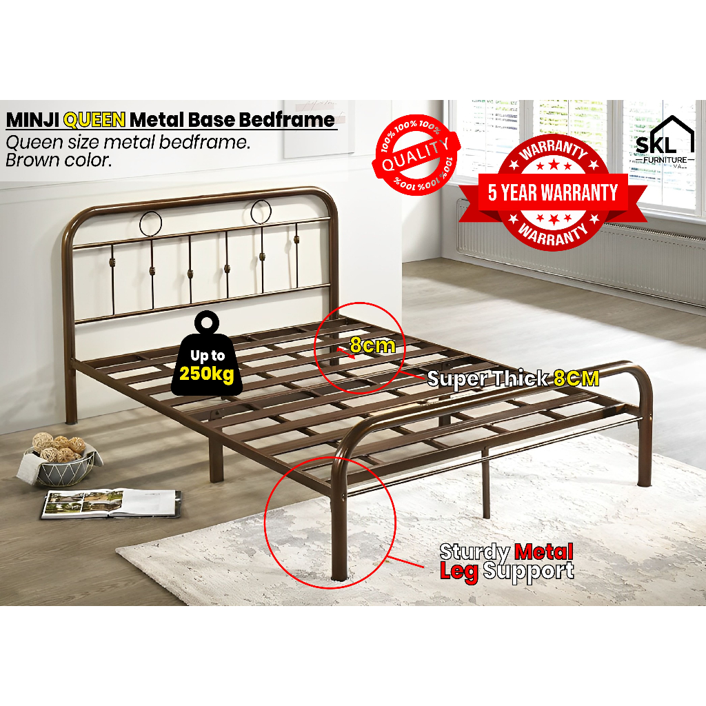 HEAVY DUTY 911 SOLID CALLA QUEEN/SINGLE Metal Bed (Queen Size)/Katil ...