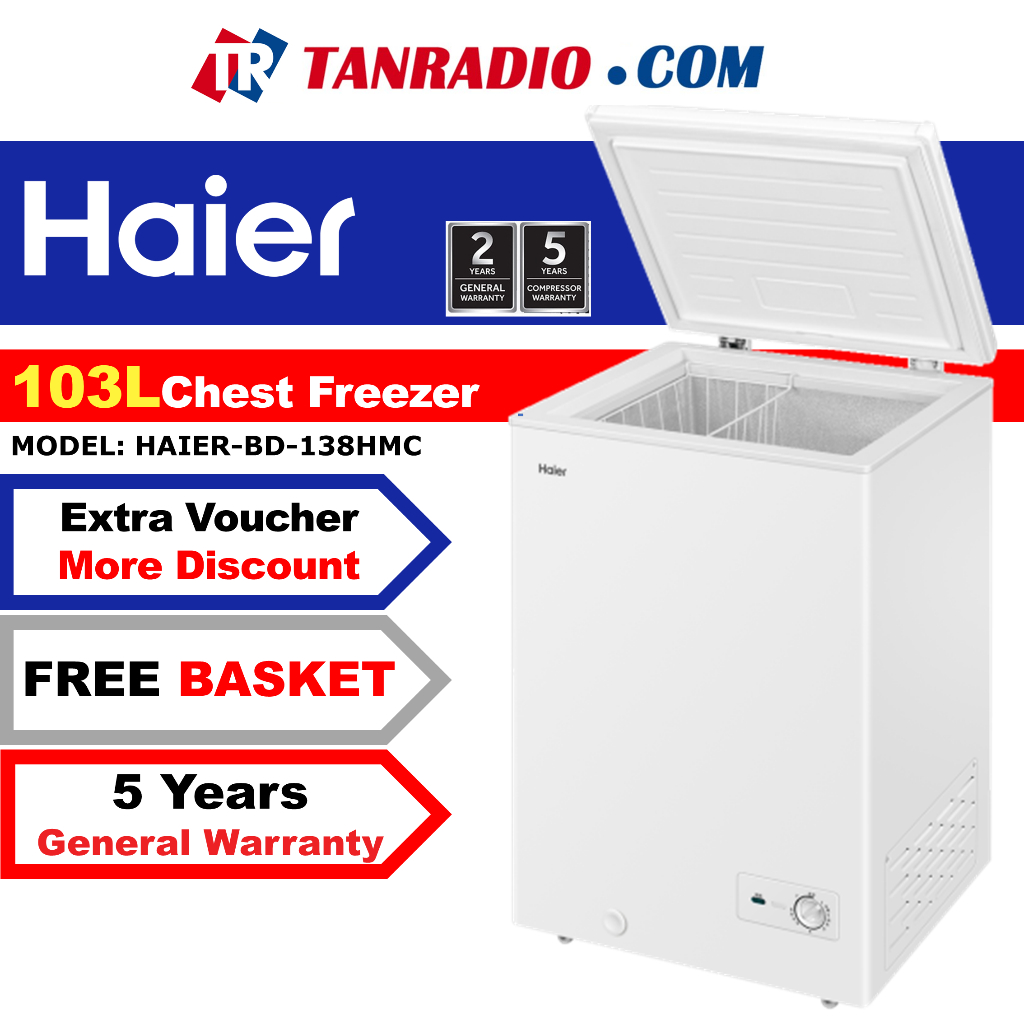 Haier 200L 100L Chest Freezer Antibacterial Convertible Freezer Fridge ...