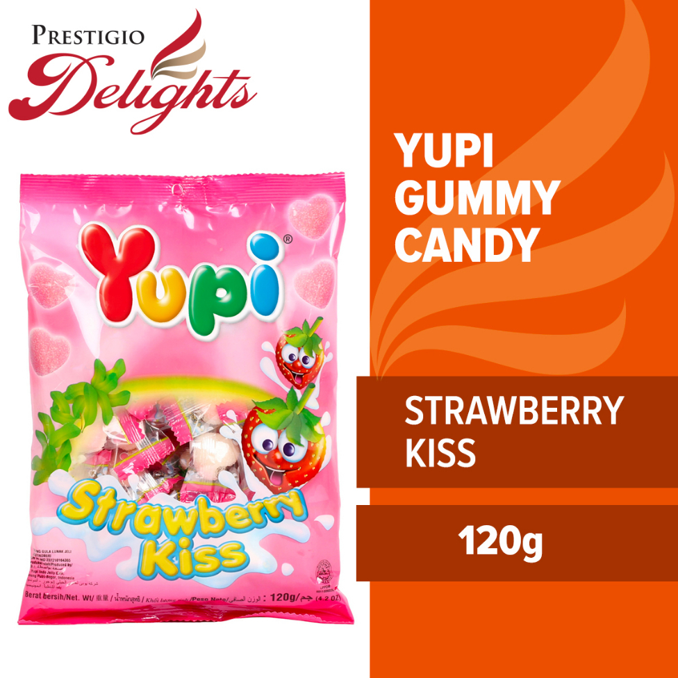 Yupi Strawberry Kiss Gummy Candy 120g | Shopee Malaysia