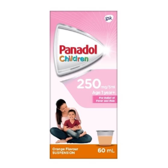 Panadol Children's Suspension 6+ 60ml Liquid Fast Relief While being ...